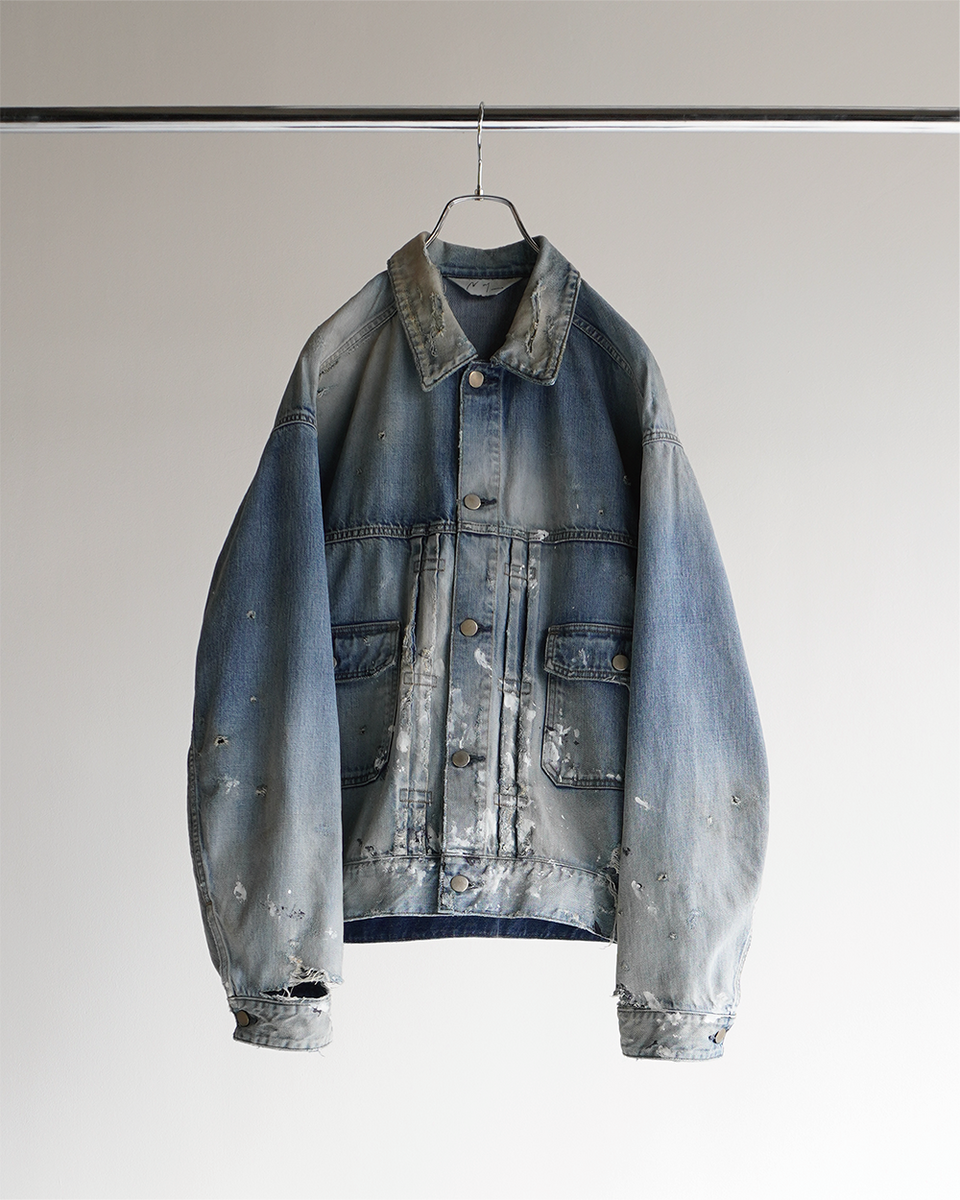 【ANCELLM】CRASH DENIM JACKET type-2 / INDIGO – Butterfly Clutch