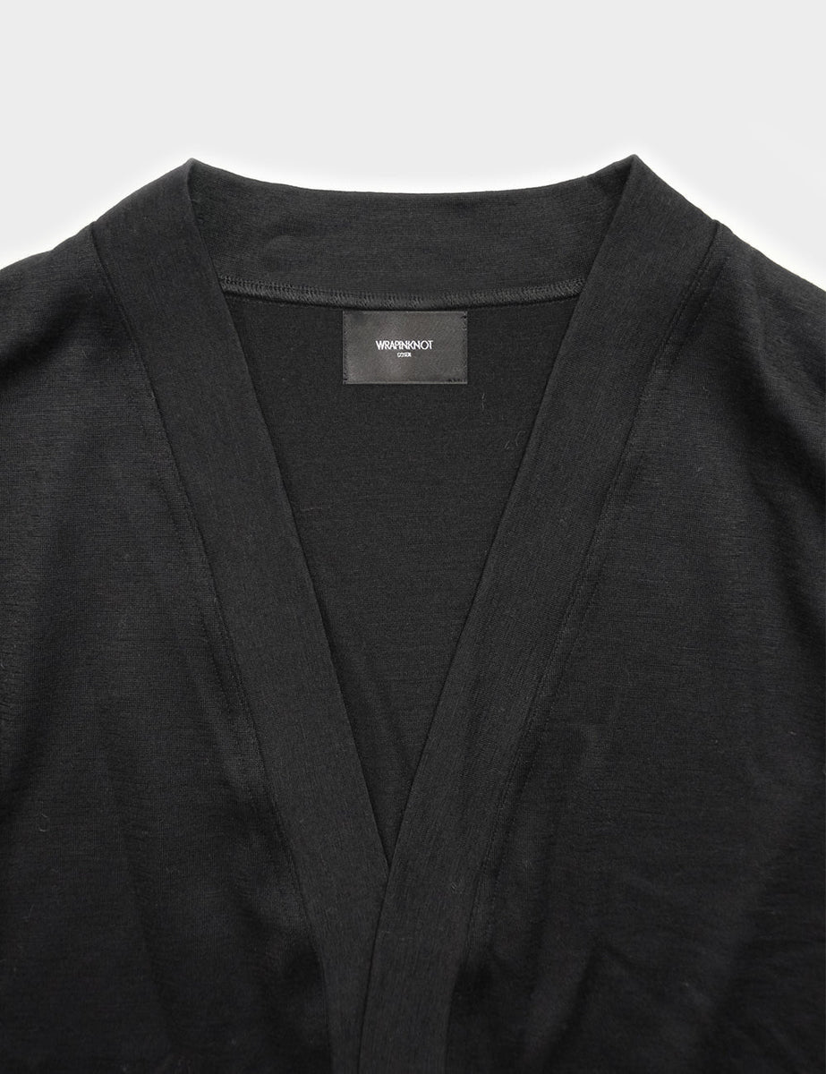 【WRAPINKNOT】Button-less Cardigan / BLACK – Butterfly Clutch
